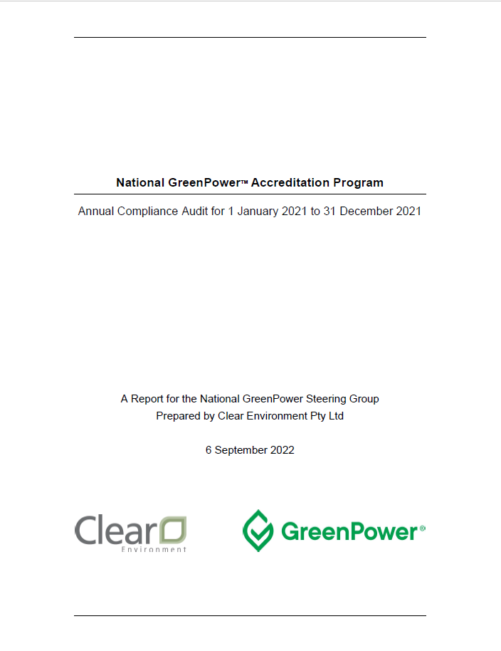 2021 GreenPower Annual Audit Report | GreenPower
